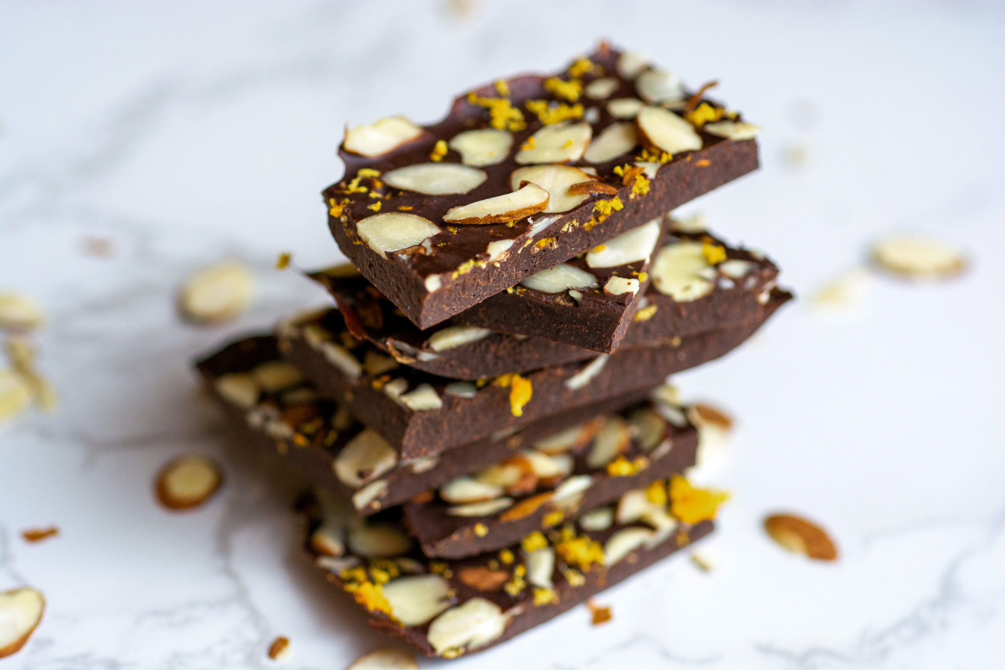 Keto Chocolate Almond Bark - Tastylicious