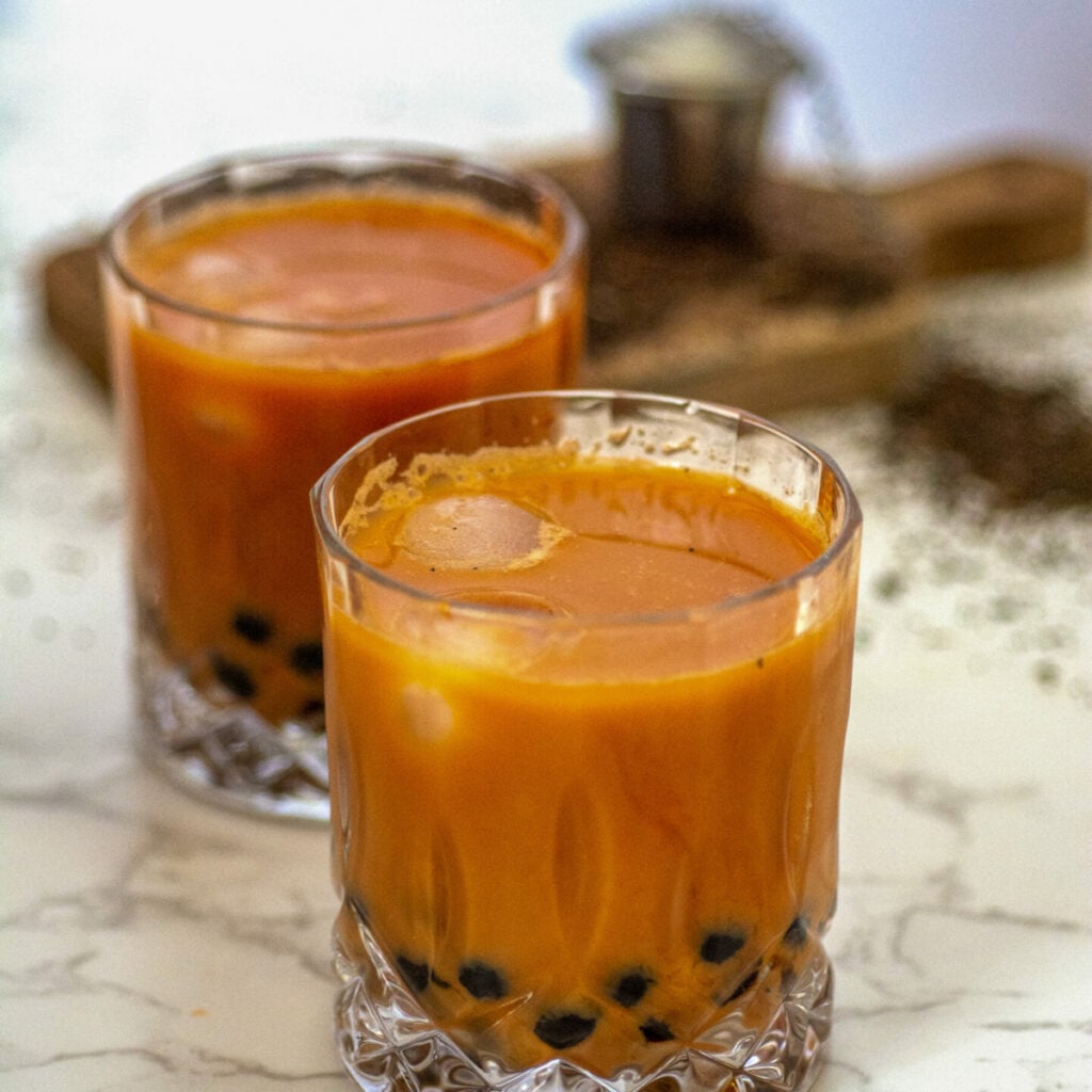 Thai Milk Tea With Boba - Tastylicious