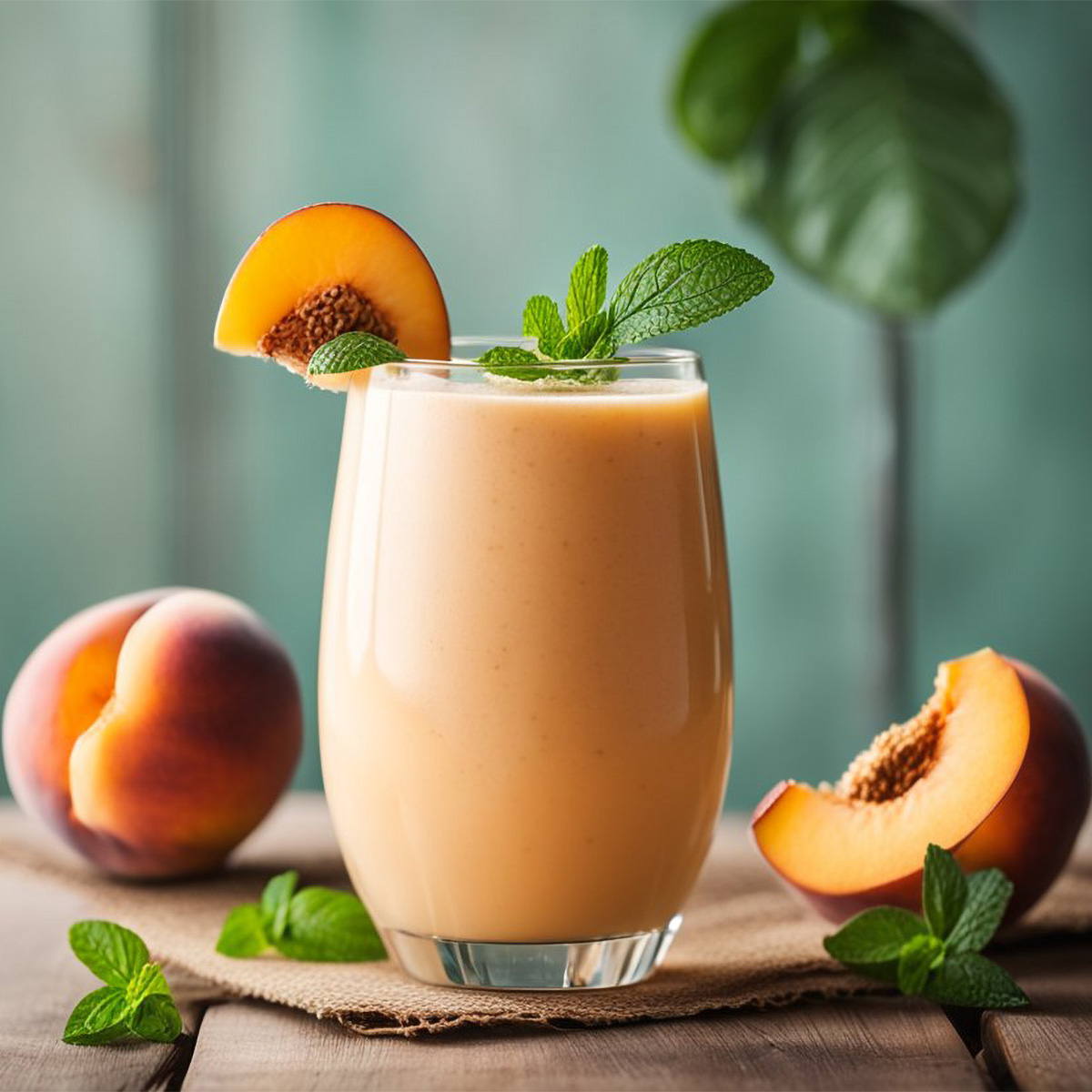 Peach Coconut Smoothie - Tastylicious