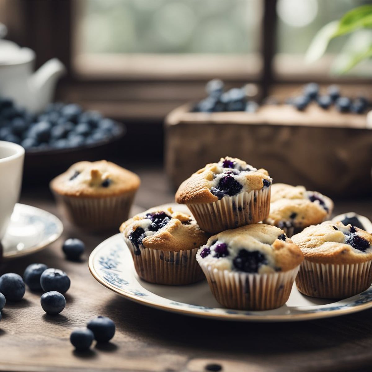 Wild Blueberry Muffins - Tastylicious