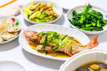 Chinese Steamed Whole Fish with Ginger and Scallions - Tastylicious