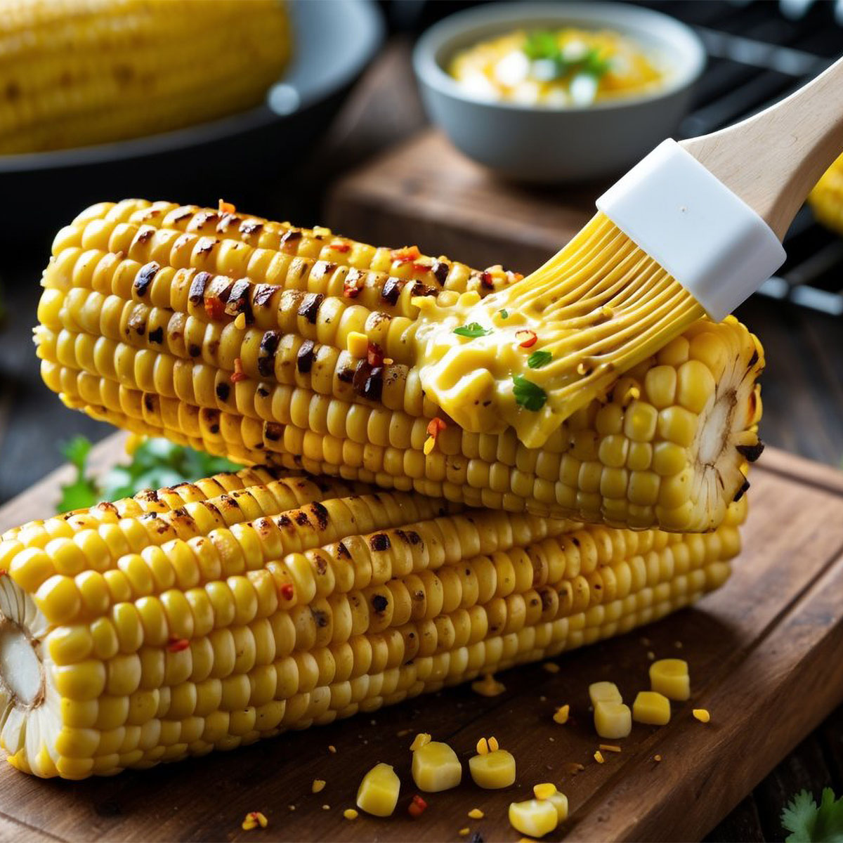 Grilled Corn with Chili Lime Butter - Tastylicious