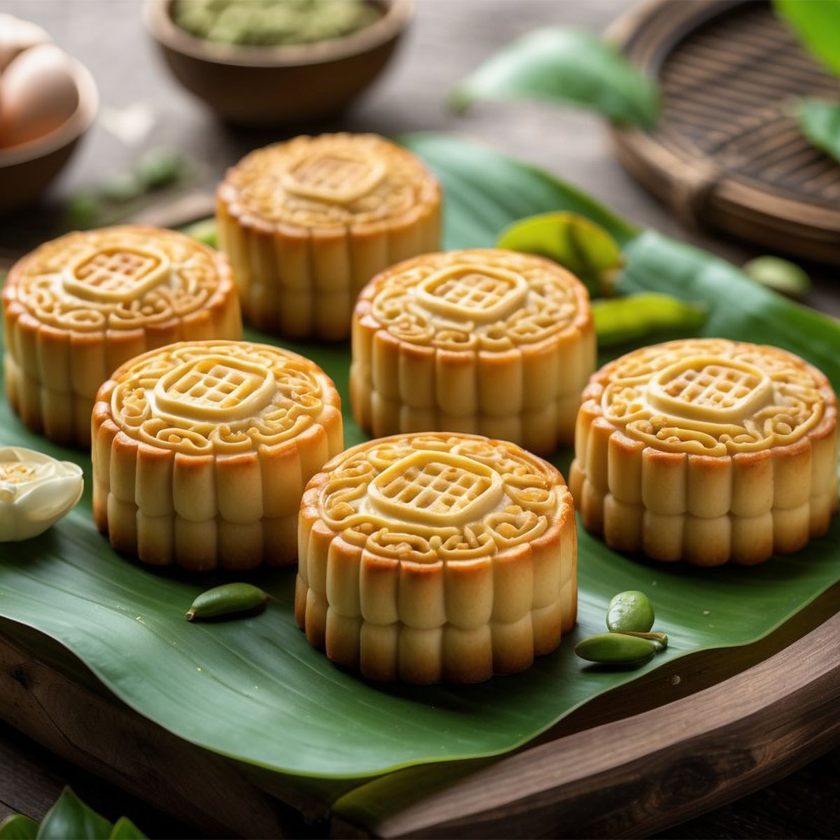 Vietnamese Bánh Nướng Mooncakes - Tastylicious
