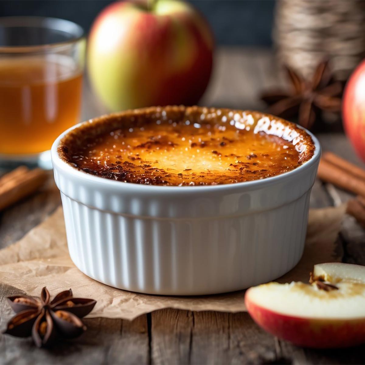 Apple Cider Crème Brûlée - Tastylicious
