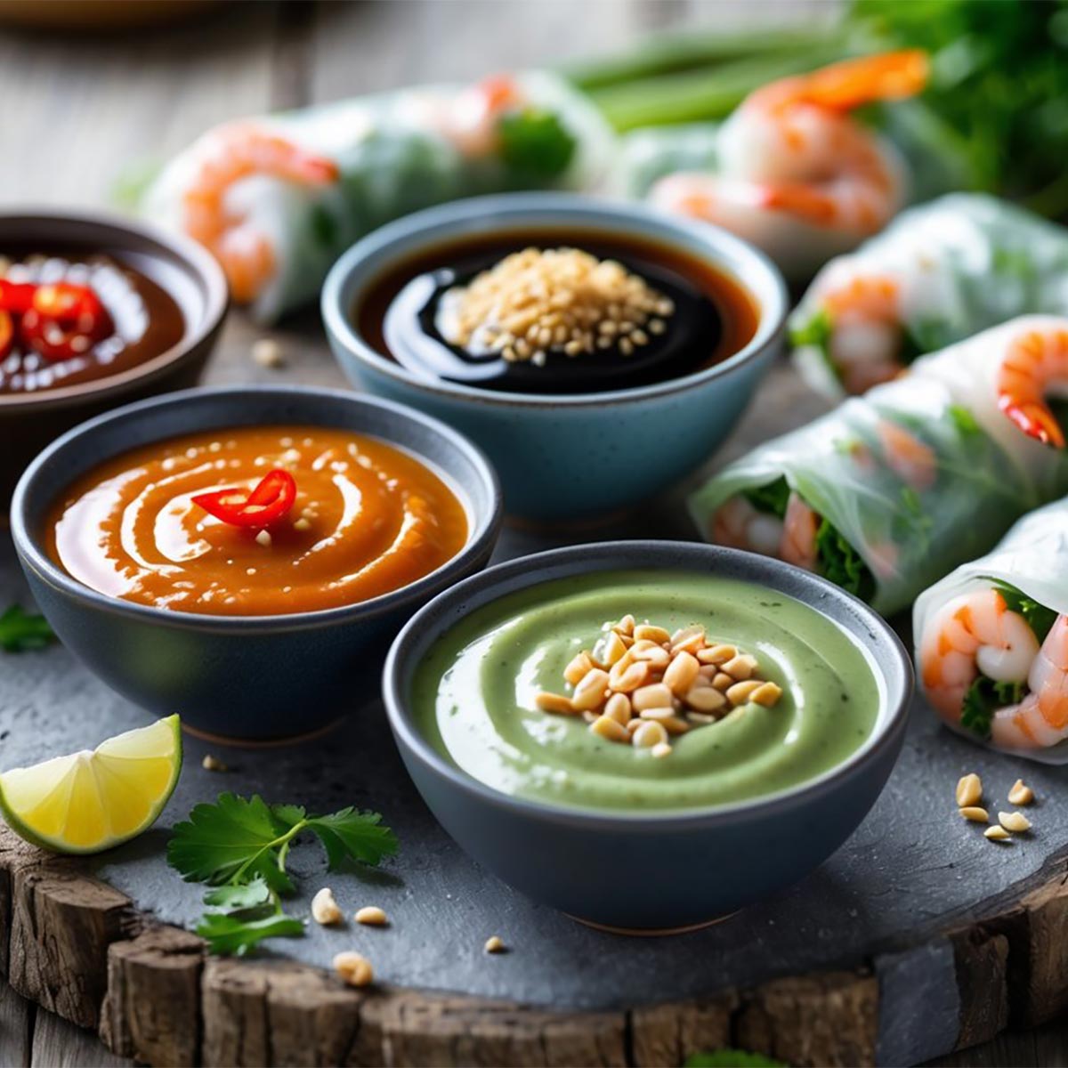 Homemade Dipping Sauces for Spring Rolls - Tastylicious