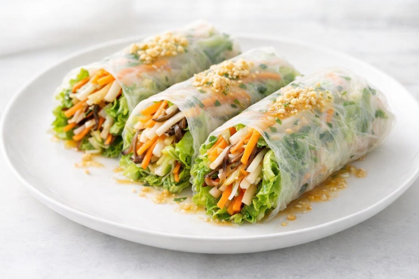 Fresh Bamboo Shoot & Vegetable Spring Rolls - Tastylicious