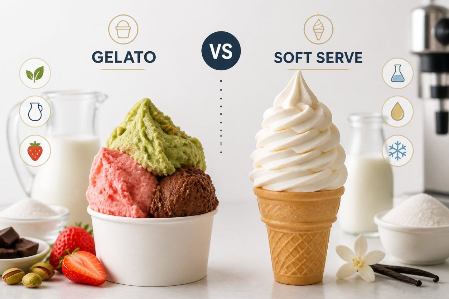 Gelato vs Soft Serve Ice Cream - Tastylicious